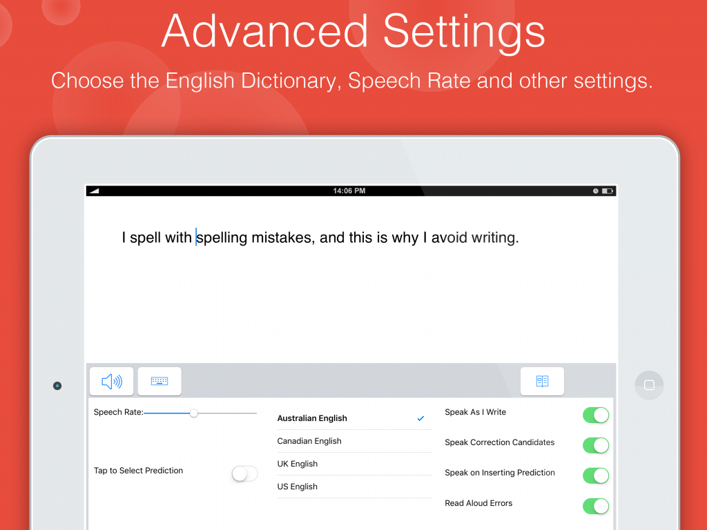 Ghotit iPad & iPhone Dyslexia Keyboard